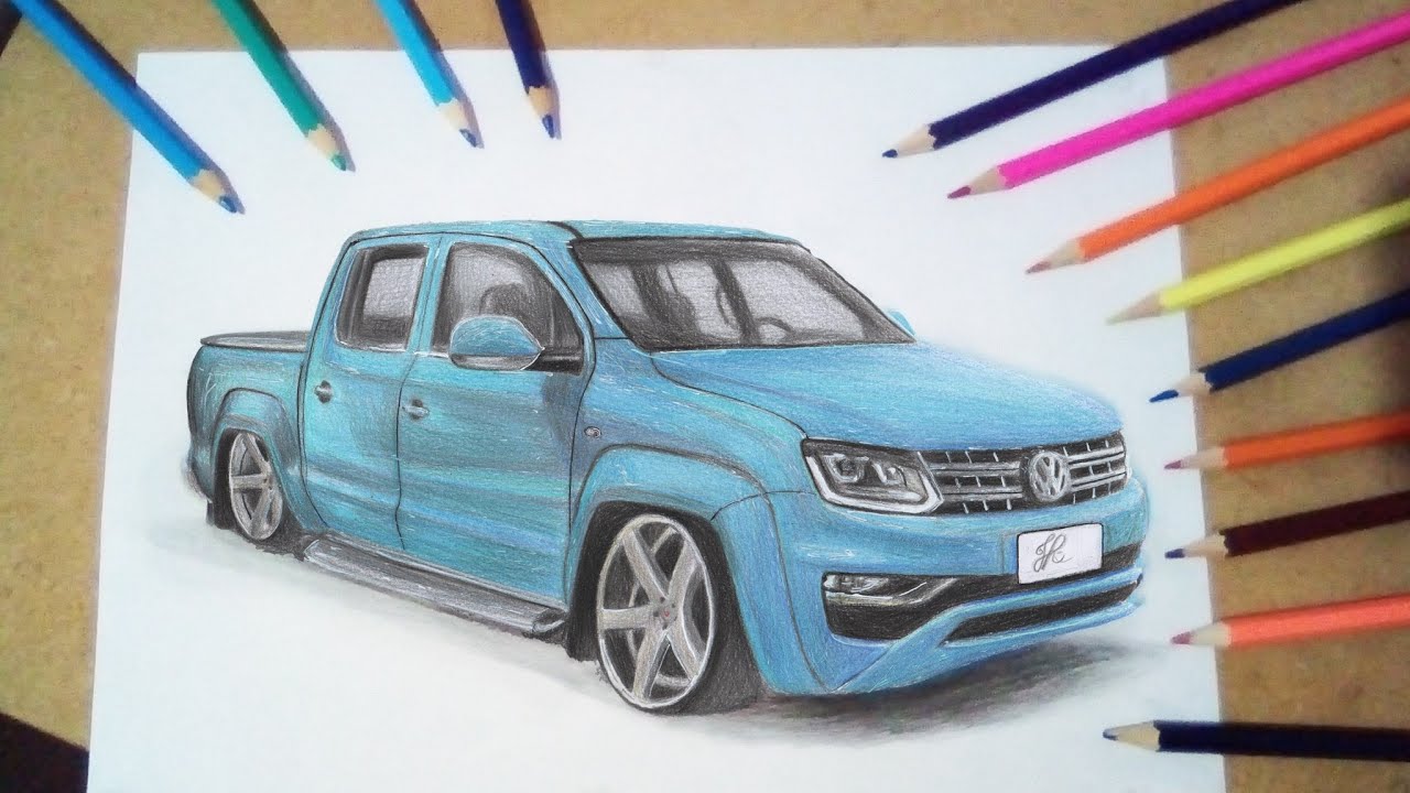 ESTILODUB I VW AMAROK AZUL REBAIXADA I DESENHO - Passo a Passo - Speed ...