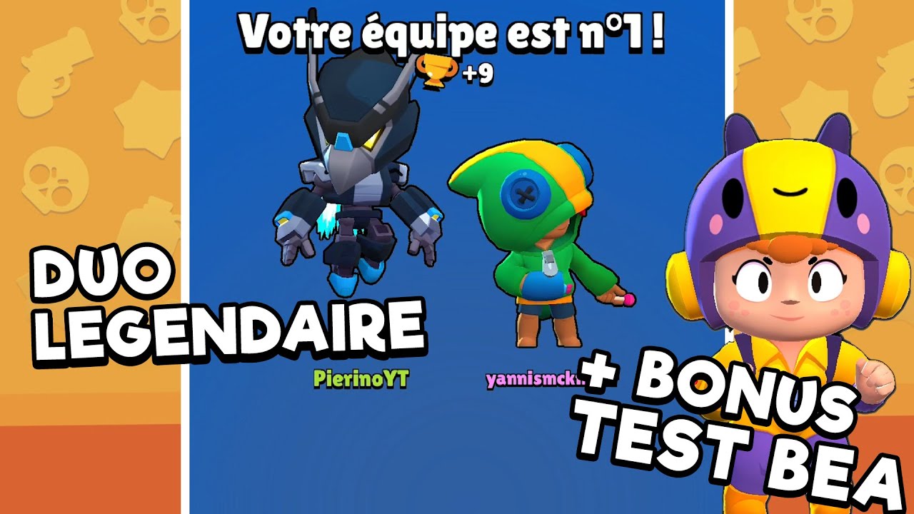 BRAWL STARS - Test de BEA + Duo légendaire avec CORBAC et LEON - YouTube