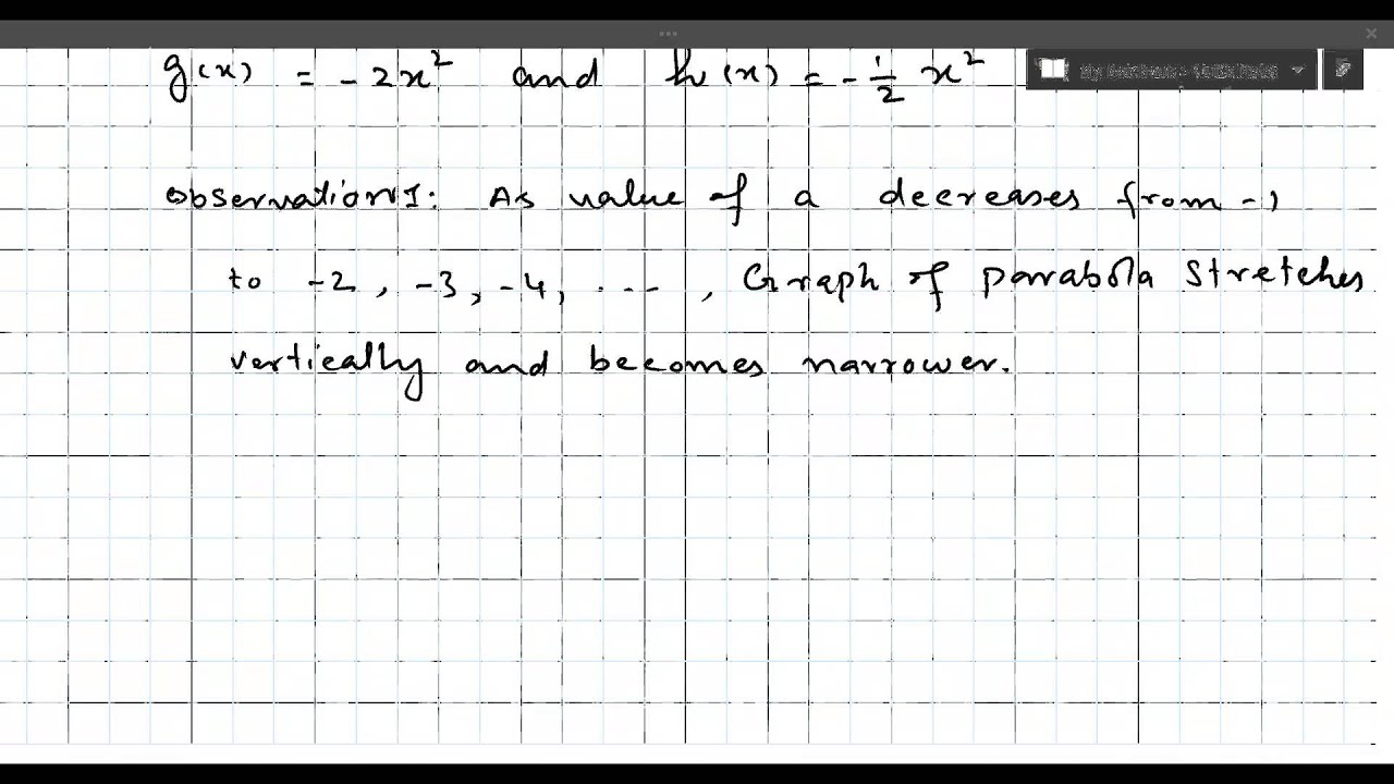 Reflection in Graphs of Quadratic Functions Lesson 5 - YouTube
