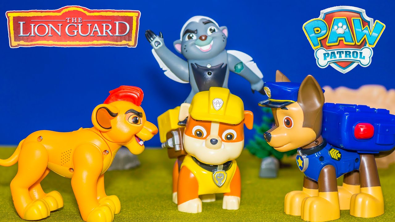 Kion and the Lion Guard Meet Paw Patrol in a Funny Toy Parody - YouTube