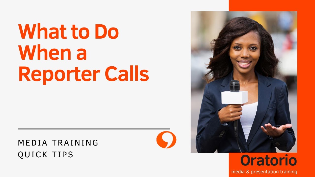 What to Do When a Reporter Calls - YouTube