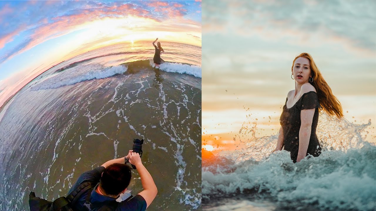 Quick Sunset Photoshoot by the Beach - YouTube