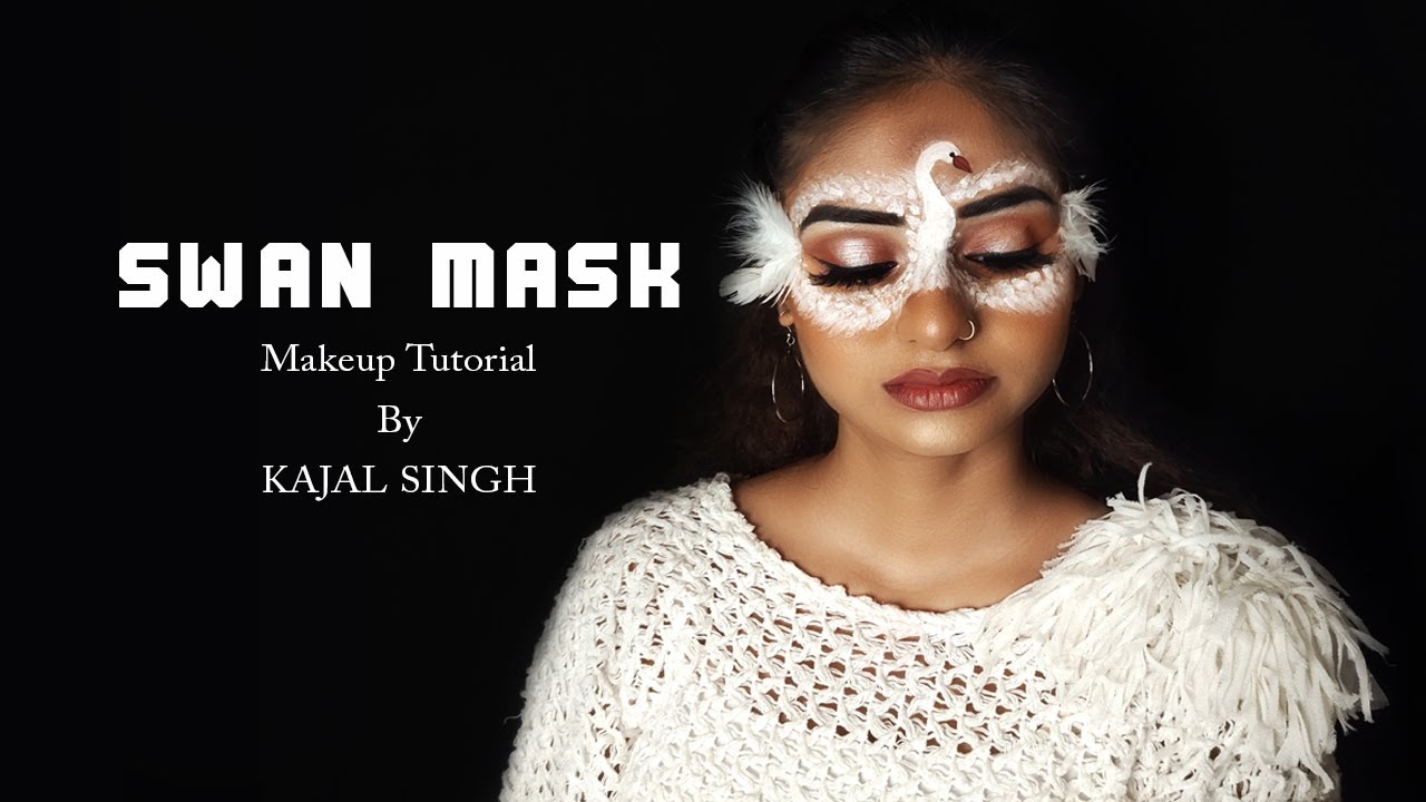 SWAN MASK MAKEUP TUTORIAL| Face paint makeup by Kajal Singh the Makeup ...