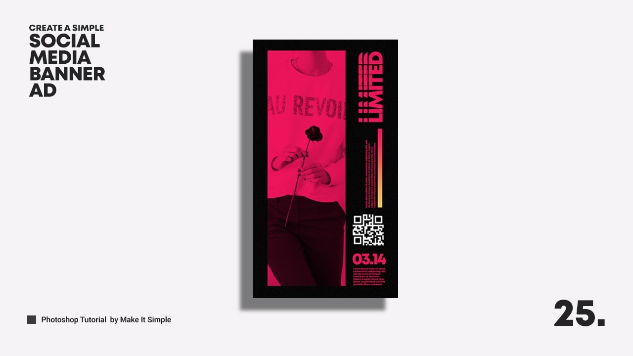 Photoshop Tutorial: Simple Social Media Ads Design #25 - YouTube