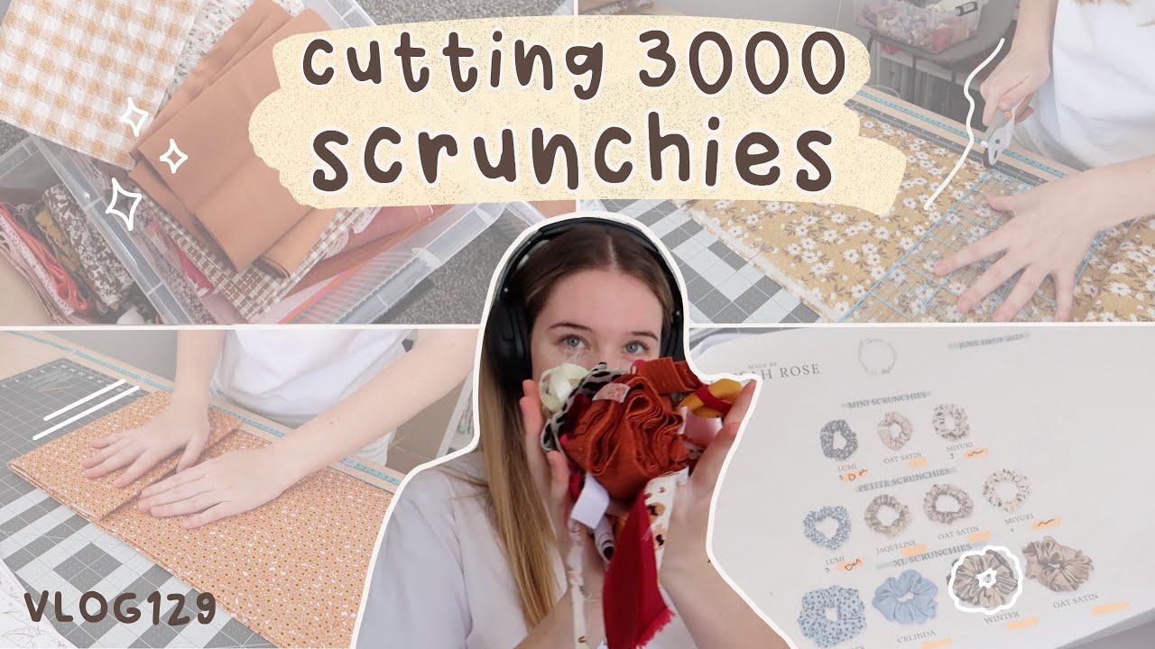 fabric cutting 3000 scrunchies and bows for my scrunchie wall part 1 ...
