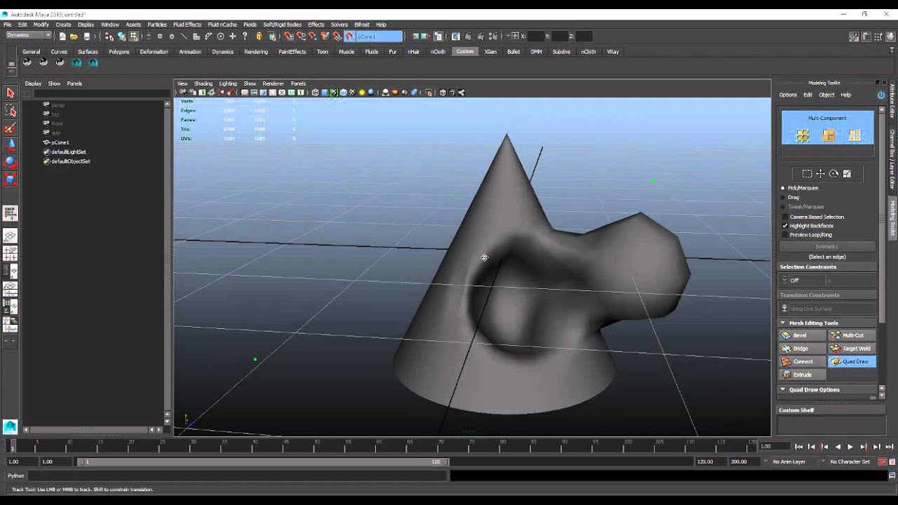 Retopologizing Workflow in Maya with Quad Draw (better audio) - YouTube
