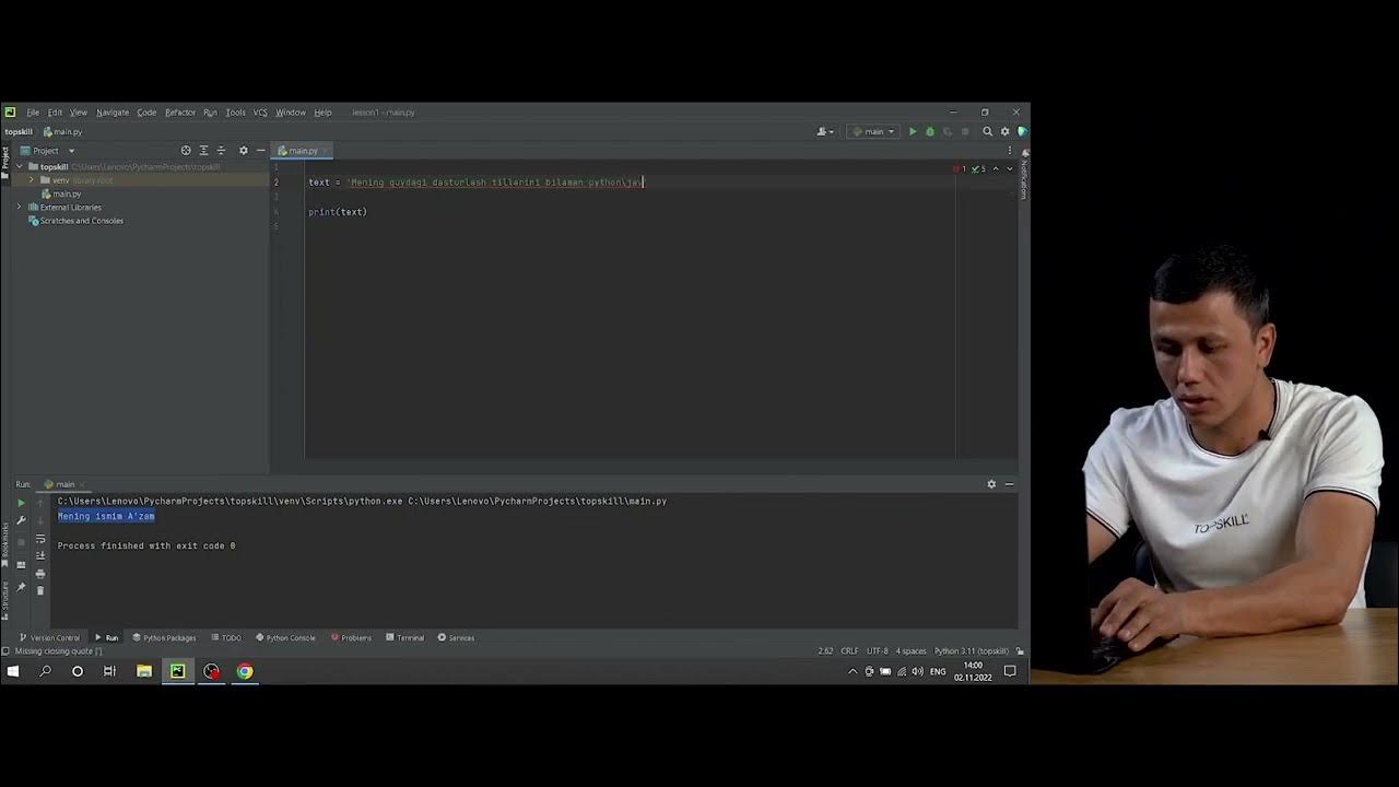 Python | Satrlar (strings) bilan ishlash #2 - YouTube