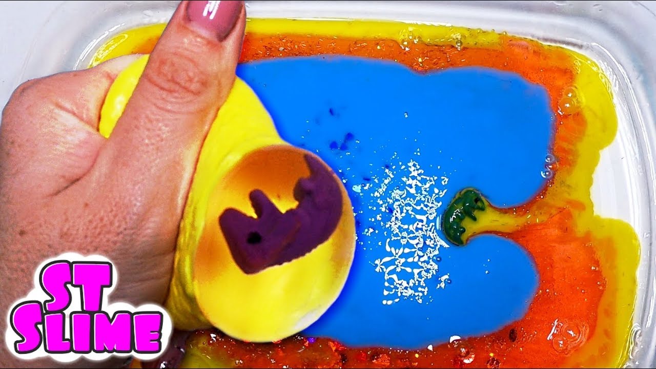 Making Fluffy Slime With Bags And Water Toys #3 !! ST Slime - YouTube