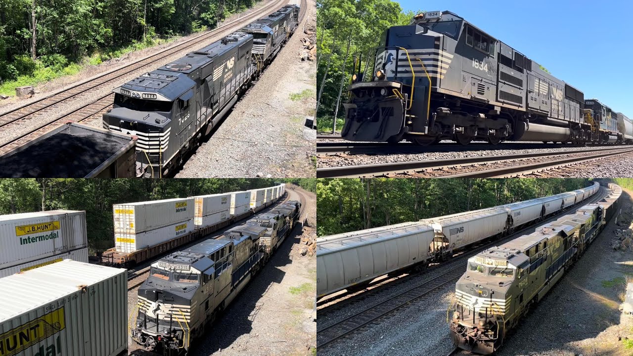 A Terrific Summer Weekend on the NS Pittsburgh Line - Part 1 - YouTube