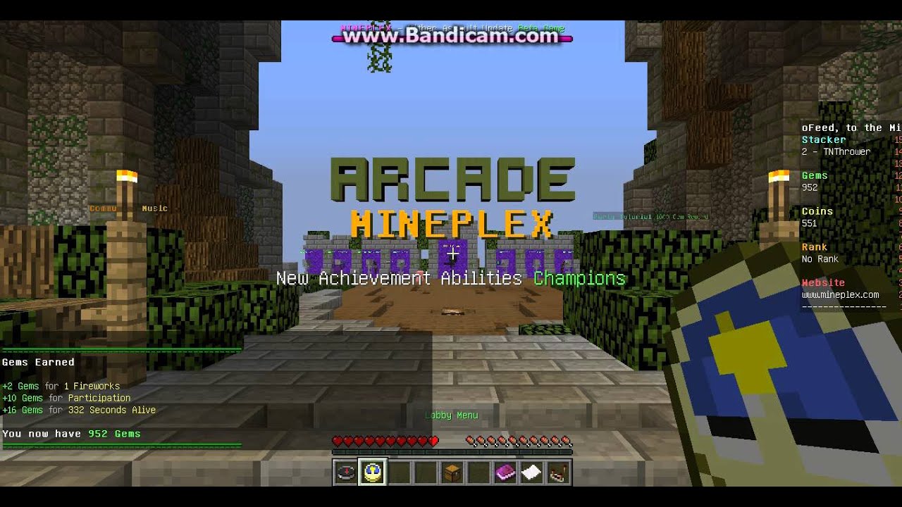 Mini-Games "MinePlex" №1/2 - Скелет. - YouTube
