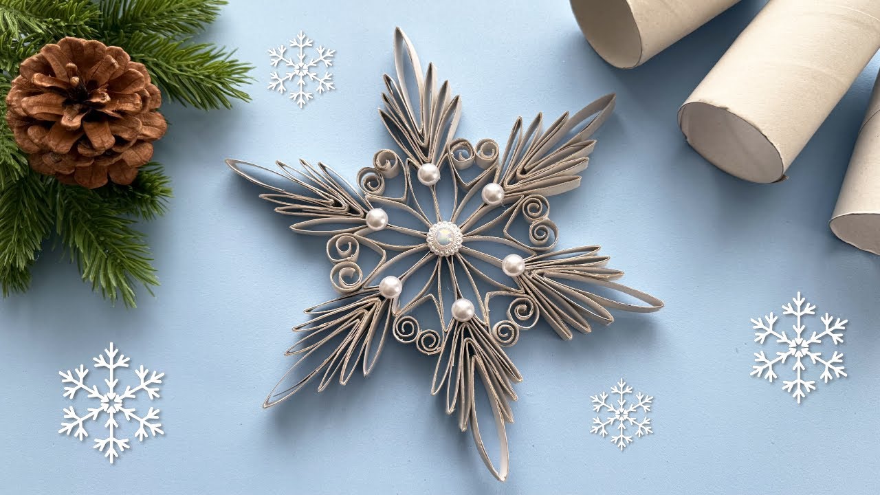 DIY Christmas 2024 ️ Easy Snowflake Christmas decoration Tutorial - YouTube
