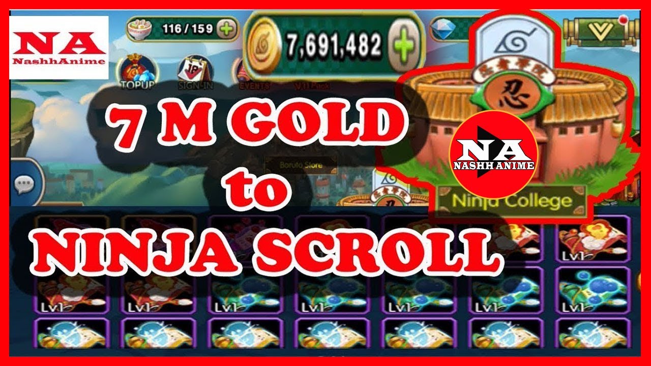 HANYA 7M, MENDAPATKAN BANYAK SCROLL NINJUTSU Ninja Rebirth - YouTube