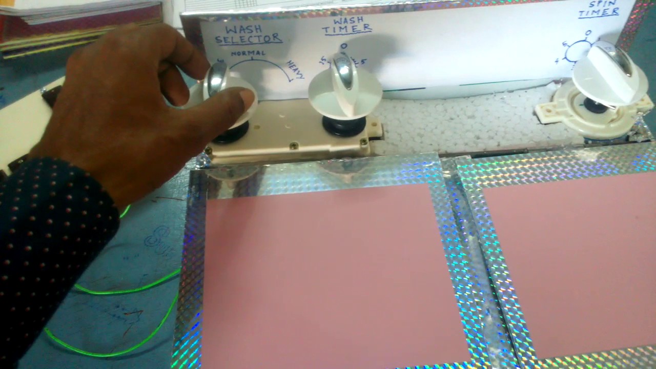 Project on Semi automatic washing machine - YouTube