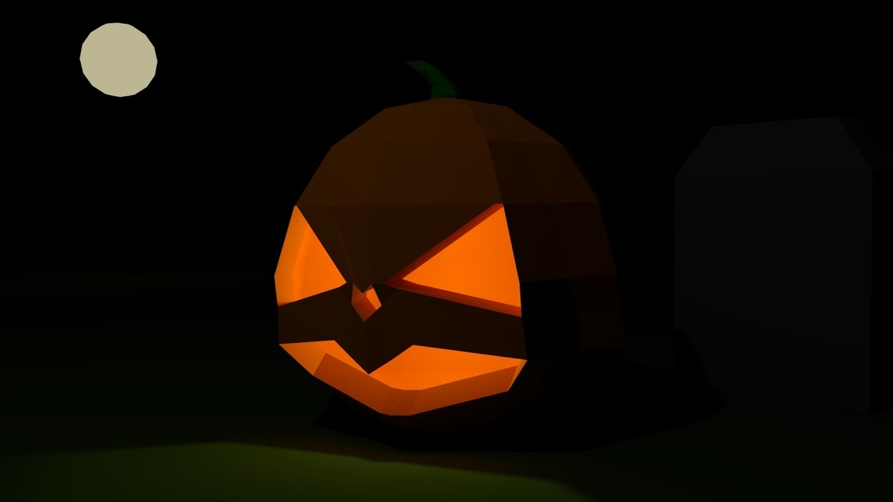 Halloween Scene | Blender Low Poly - YouTube