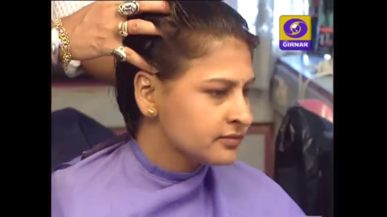 Indian Lady Bob with Shaved Nape - YouTube