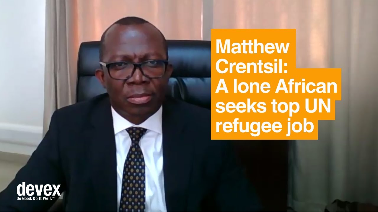 Matthew Crentsil: A lone African seeks top UN refugee job - YouTube