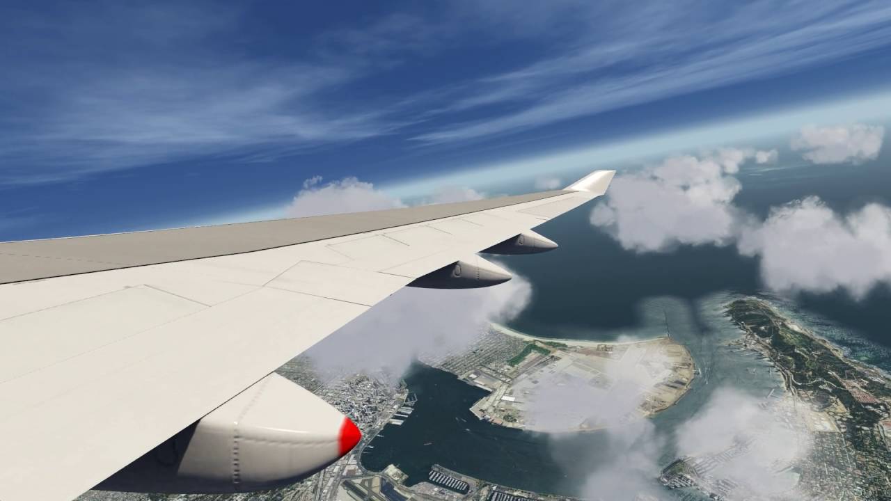Boeing 747 flying over San Diego - YouTube