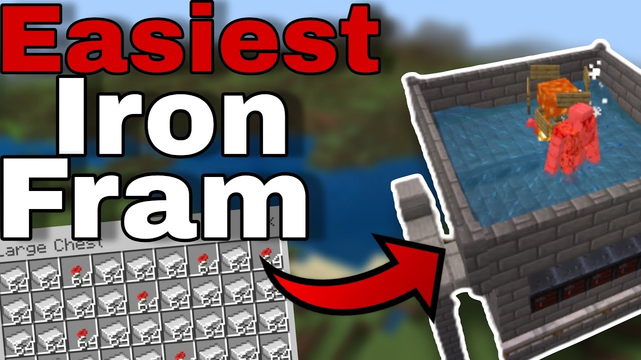 Easiest Iron Fram in Minecraft bedrock 1.21 #minecraft #mcpe #tutorial ...