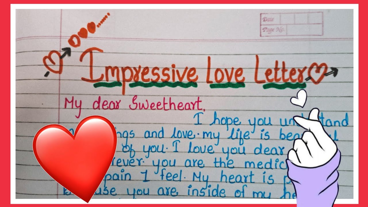 How To Write Impressive Love ️ Letter In English/Love Letter ️ In ...