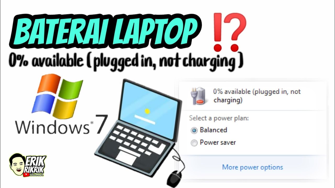 Penyebab Baterai Laptop Not Charging | Baterai Laptop 0% available ...