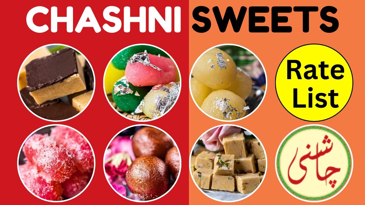 Chashni Sweets Rate List 2024 | 1 Kg Mithai Menu with Prices - YouTube