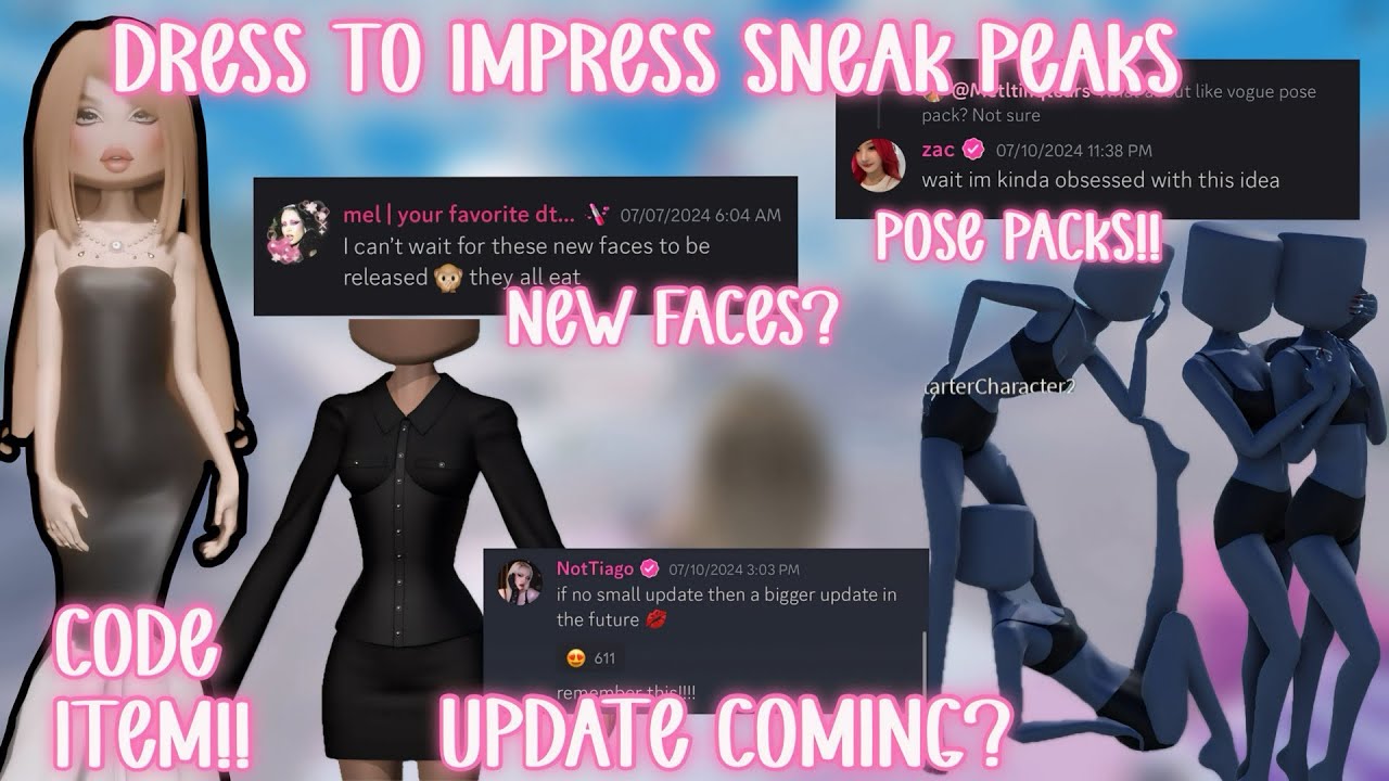 NEW DRESS TO IMPRESS SNEAK PEAKS! UPDATE COMING? - YouTube