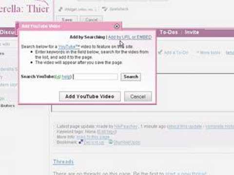 How Embed video in a wiki