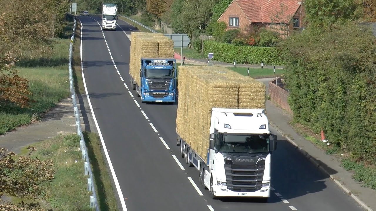 SCANIA Super V8 - hay transport, S580, 500R, VOLVO FH, Mercedes-Benz vs ...