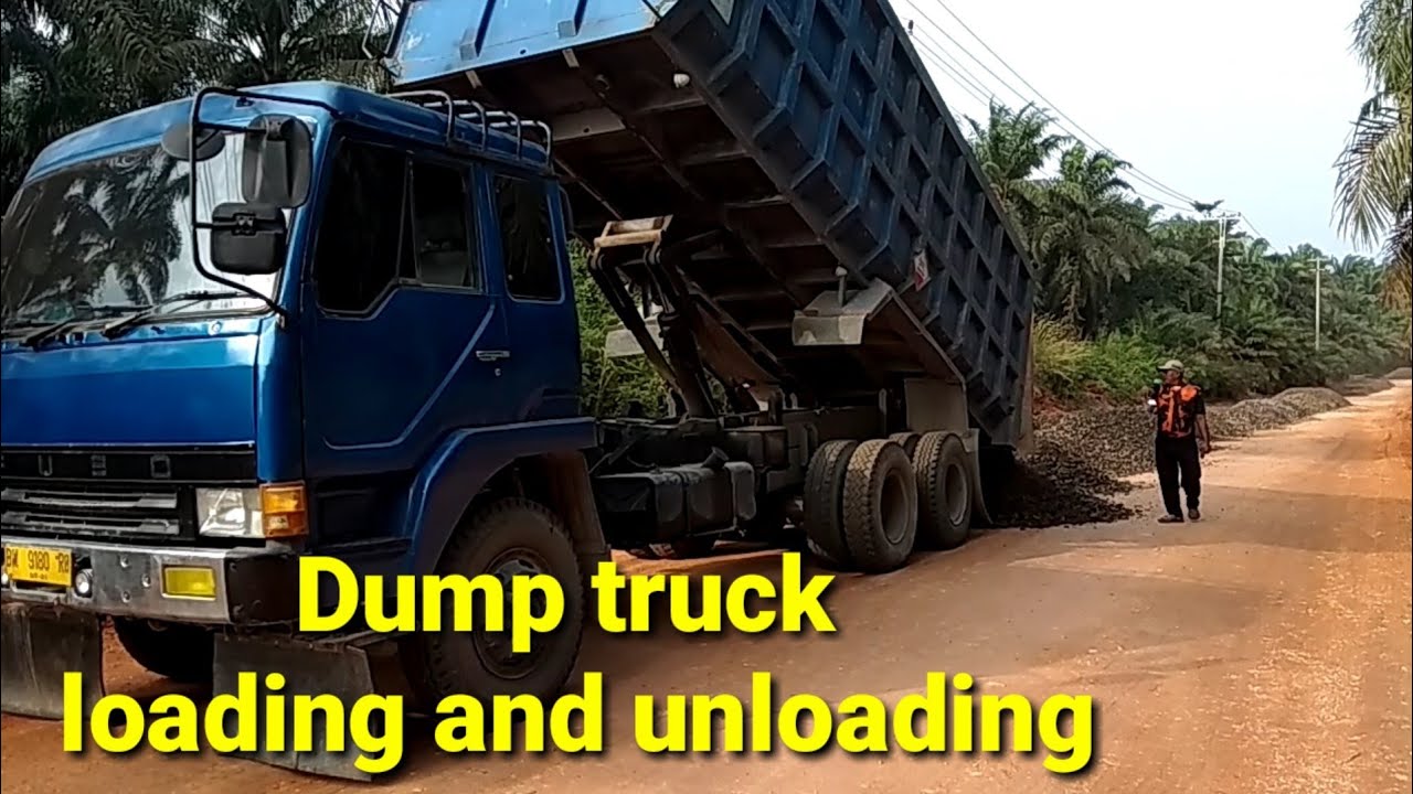 Dump truck loading and unloading || Dump truk bongkar muatan - YouTube