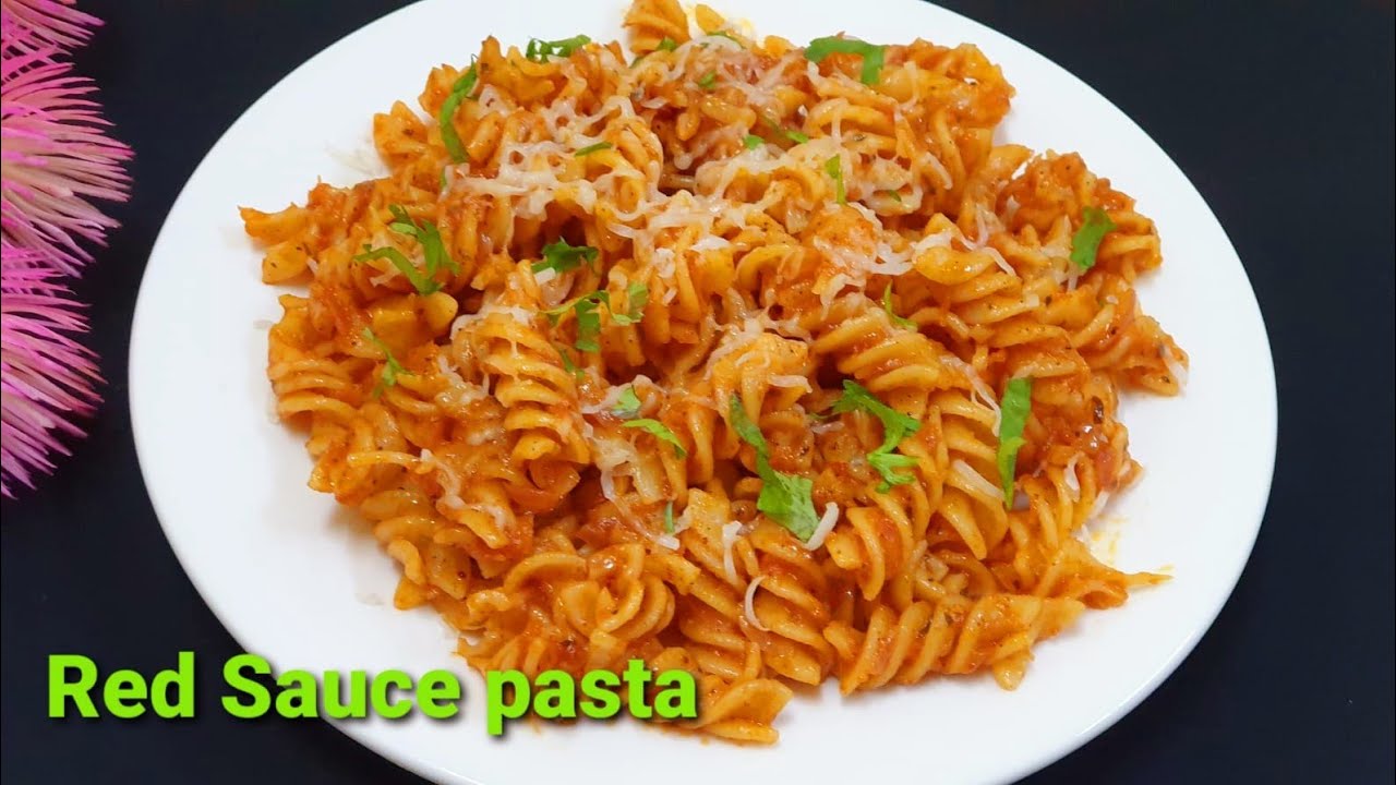 Red sauce pasta recipe | Tomato pasta | Spicy Red sauce pasta | Indian ...