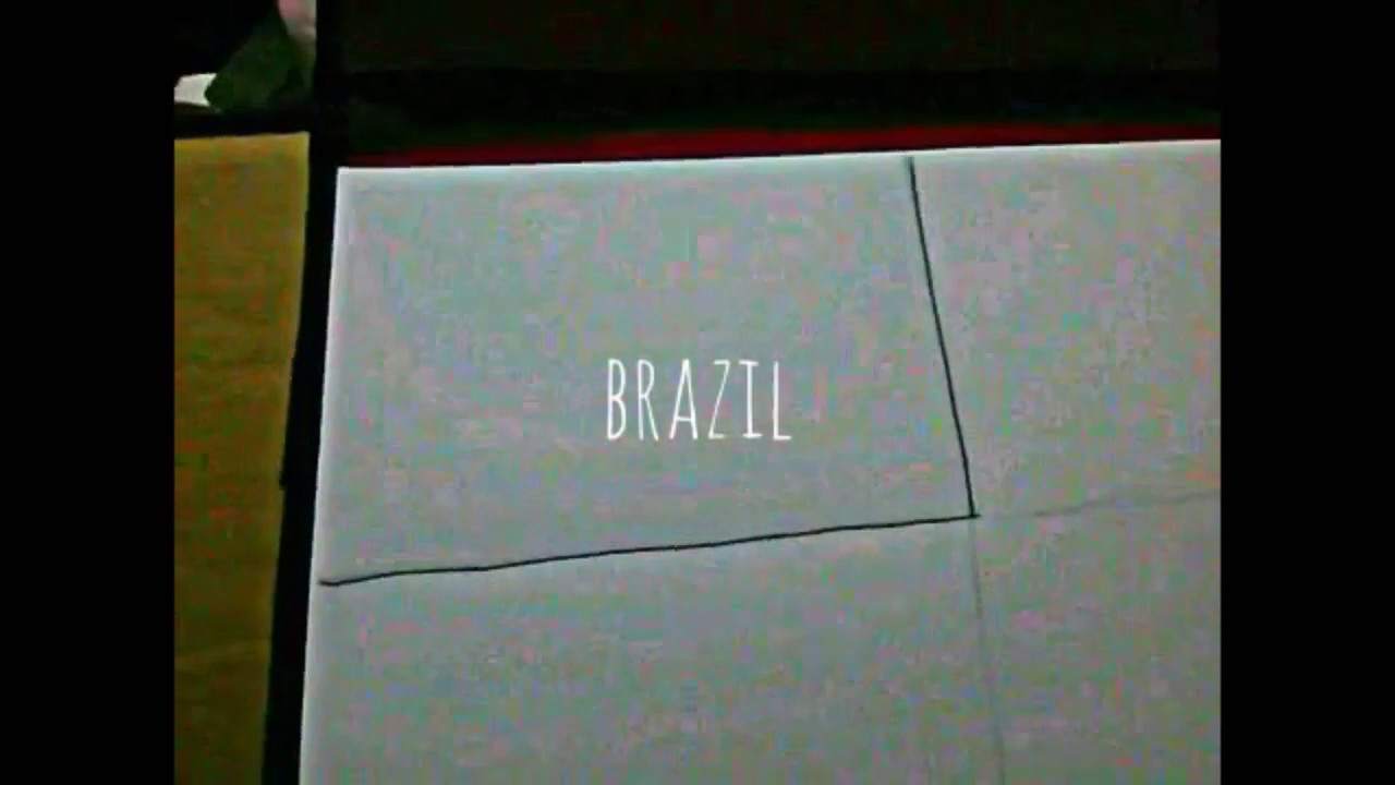 How to Draw the Brazilian Flag ( Brazil ) Speed Drawing - YouTube