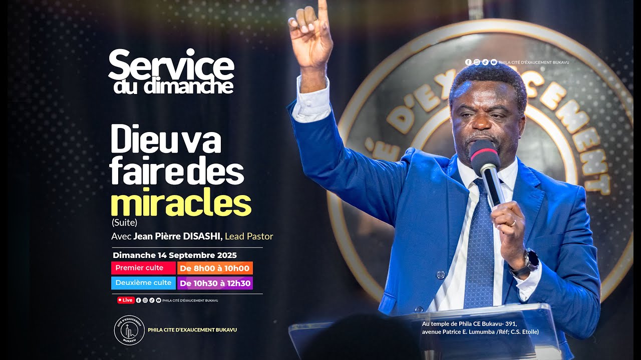 Service du dimanche (2) l Jean Pierre DISASHI, Lead Pastor l Phila CE ...