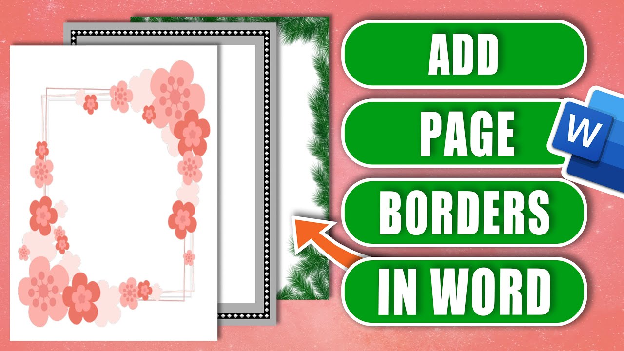 How to Add Page Borders in Microsoft Word | 3 different ways - YouTube