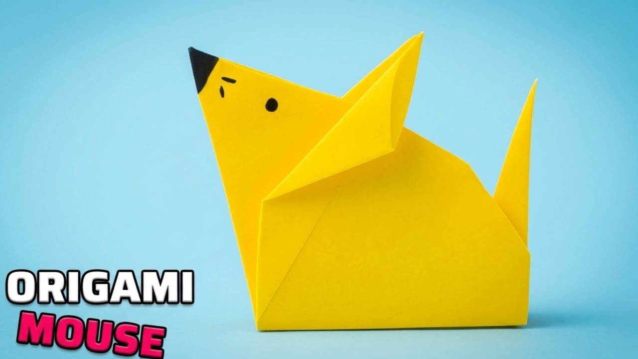 Origami Tikus Lucu: Cara Membuat | Tutorial Origami Mouse Mudah - YouTube