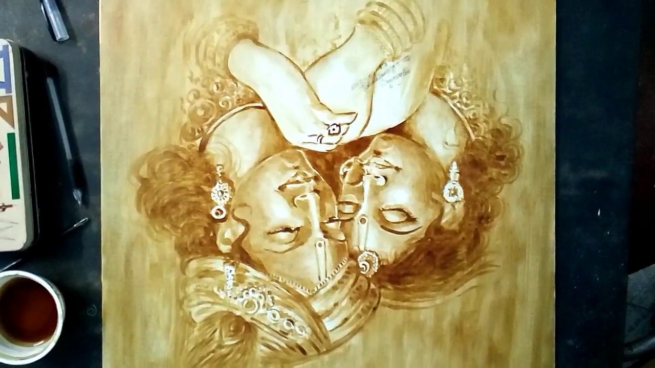 Coffee powder art by koodalkannan - YouTube