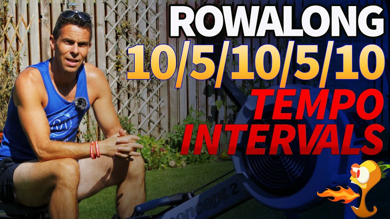 10 min and 5 min intervals Indoor Rowing Workout - Hard Tempo Effort ...
