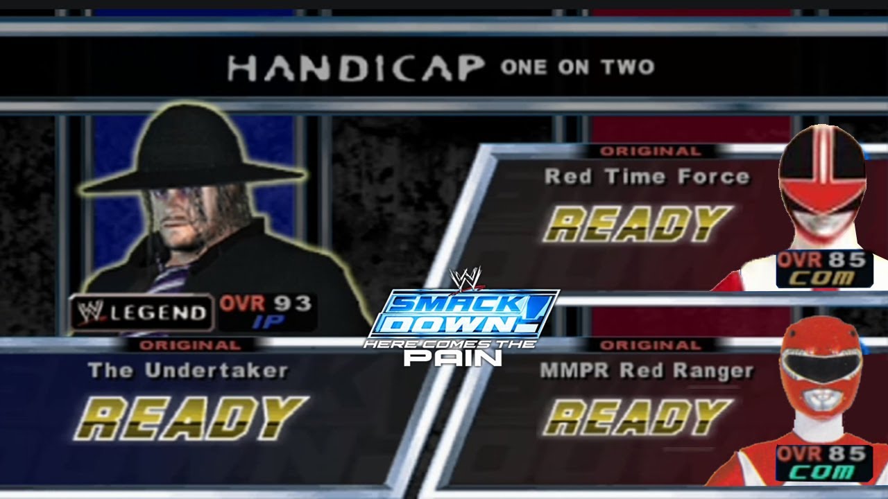 THE UNDERTAKER VS RED TIME FORCE RANGER & MM RED RANGER - WWE Smackdown ...