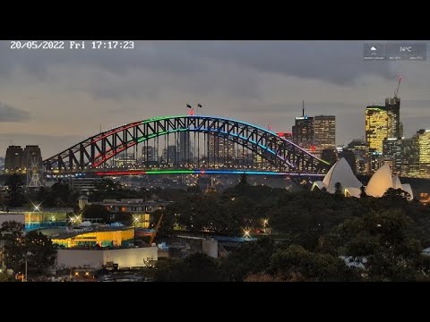 Sydney Harbour Bridge live camera stream Friday 20 May 2022 - evening ...