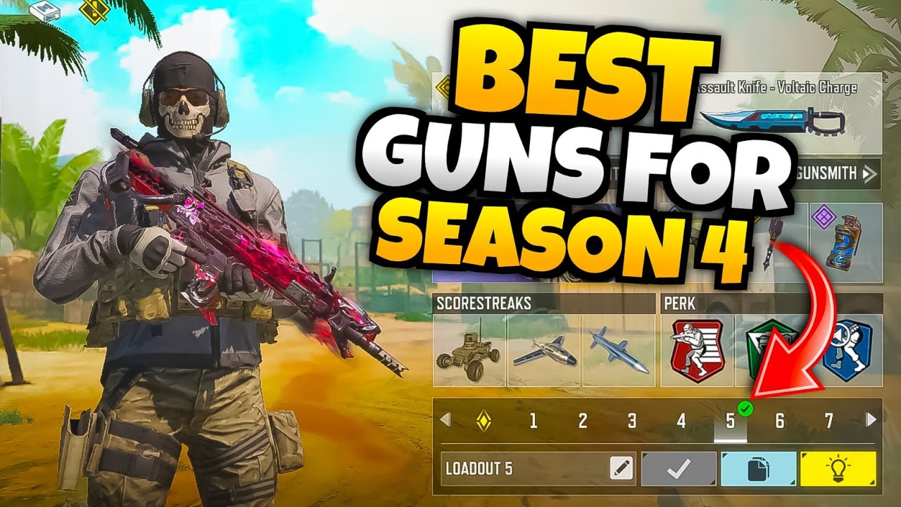TOP 10 BEST GUNS FOR SEASON 4 IN COD Mobile | Best Gunsmith/Loadout ...