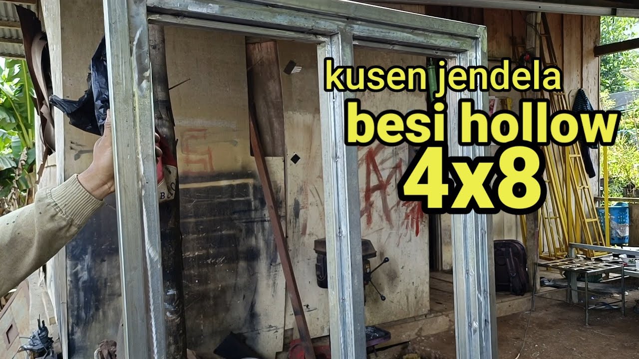 MEMBUAT KUSEN JENDELA BESI HOLLOW GALFANIS 4X8,#kusenbesihollow - YouTube