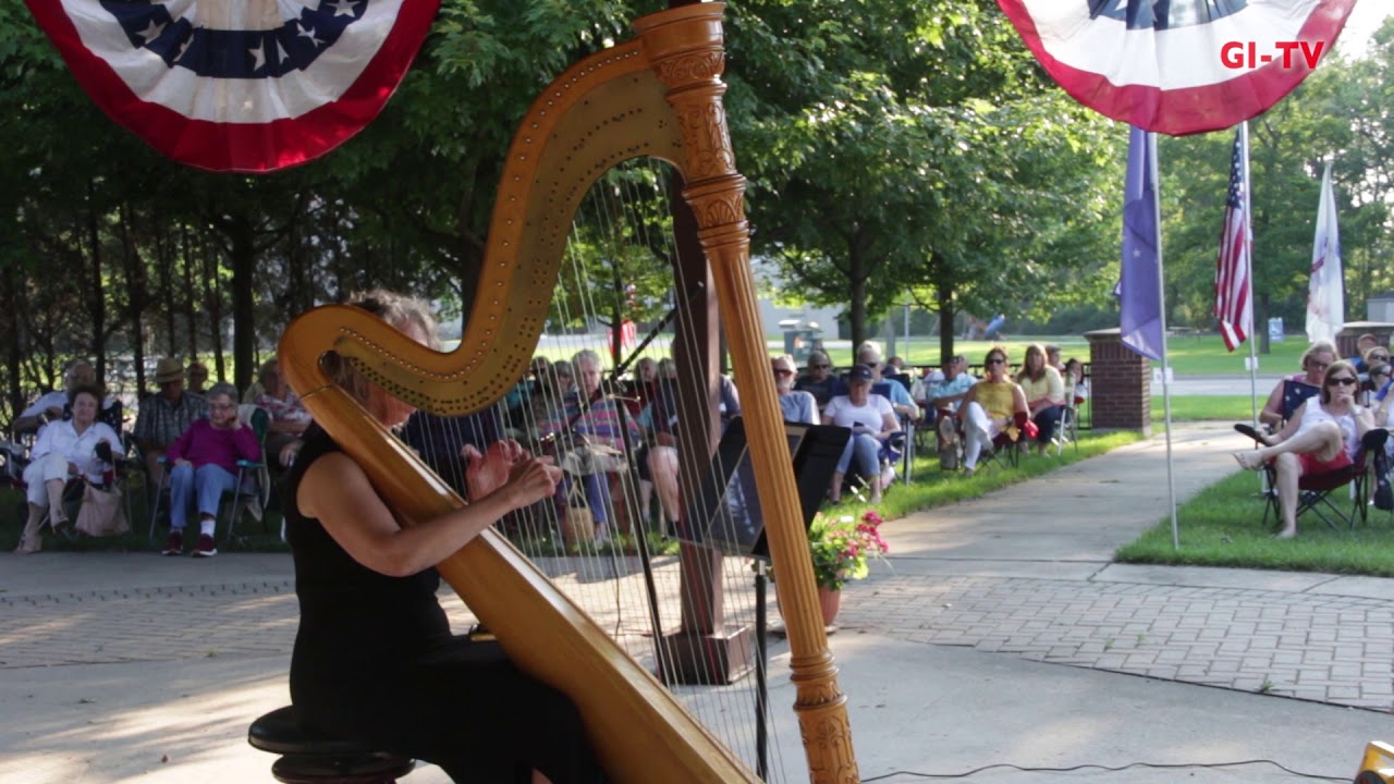 Harpist Christa Grix - Concert on the Commons 7-7-19 - YouTube