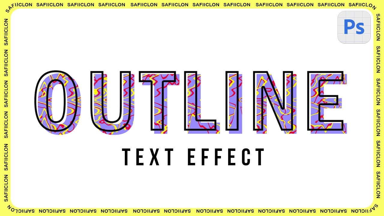[ Text Effect ] Scribble Outline Effect in Photoshop - YouTube