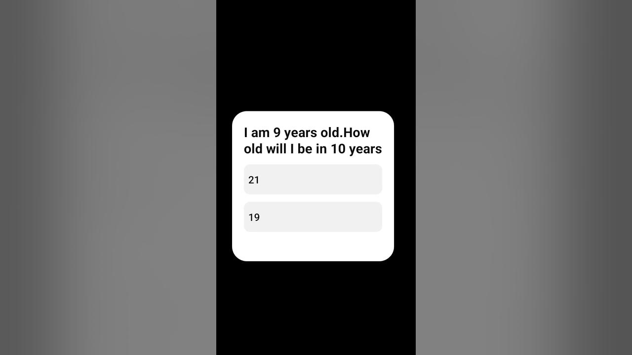 I am 9 years old. How old will I be in 10 years #thosewerethedays # ...