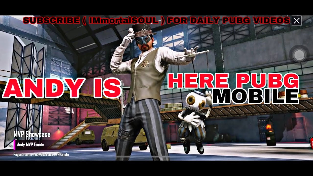 Andy Is Here | I Bought New Character Andy | Playing With Andy | PUBG ...