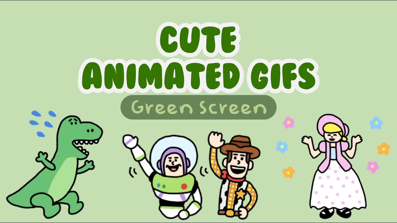 Cute Animated GIFs | Green Screen - YouTube
