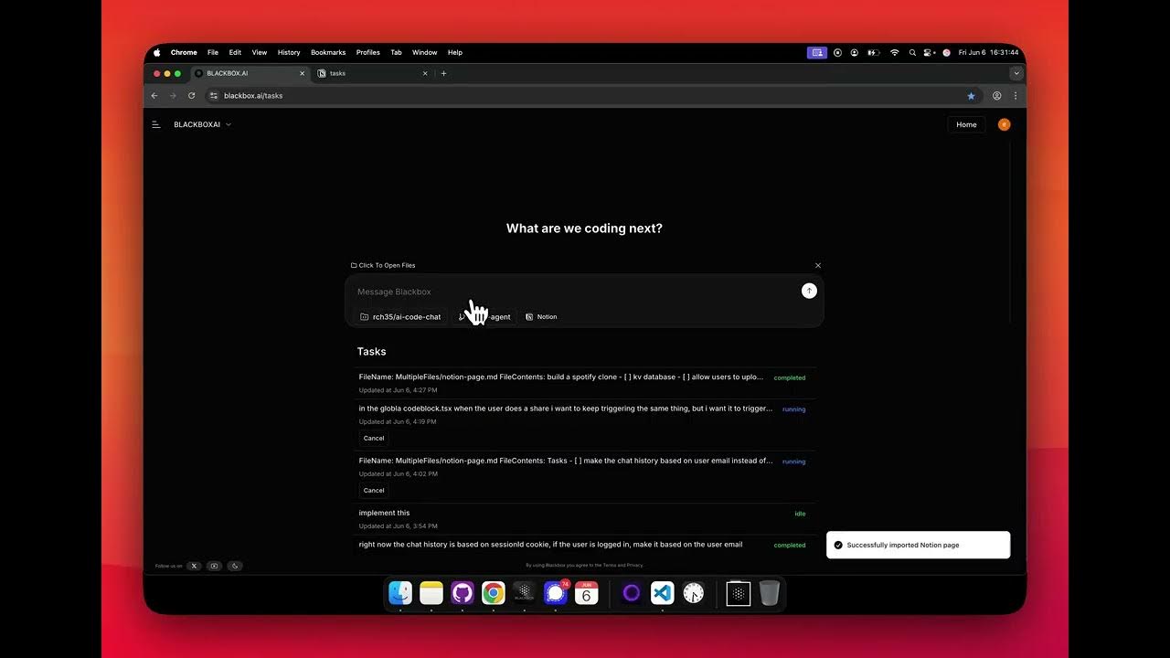 BLACKBOXAI - Cloud AI Coding Agent + Notion - YouTube
