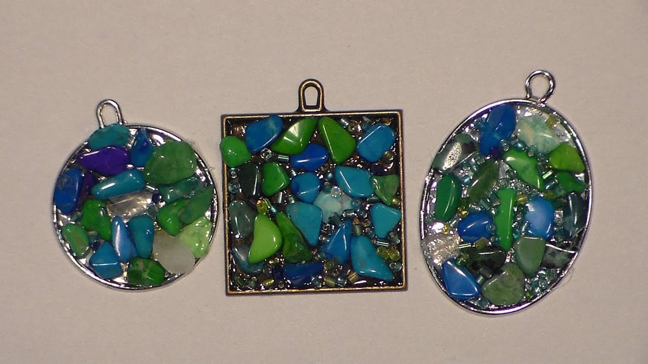 Chipped Gem Stone Pendant DIY (Lila) - YouTube