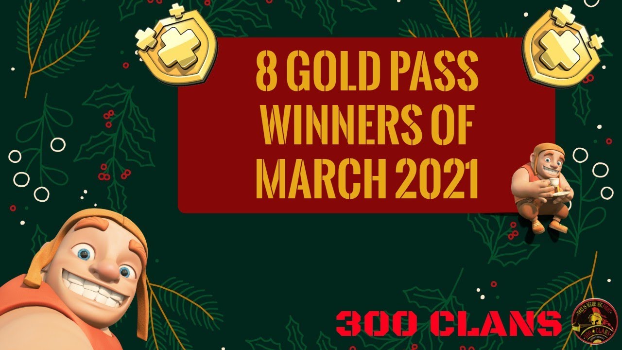 Our first 8 Gold Pass winners of March 2021. - YouTube