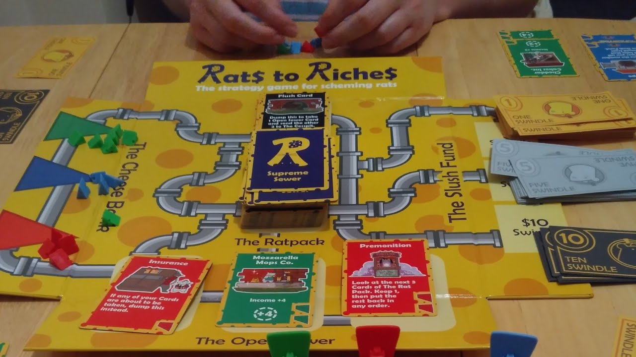 Rat to Riches board game preview. Full explanation and review later ...