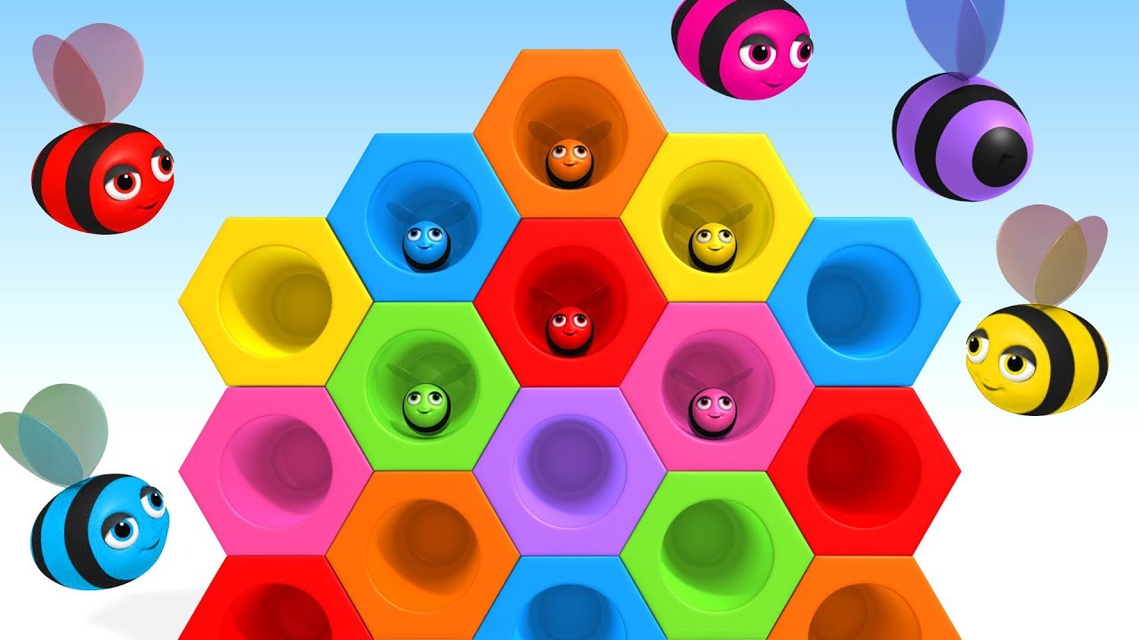 Learn Colors with Preschool Toy Bees and Beehive - Best Preschool ...